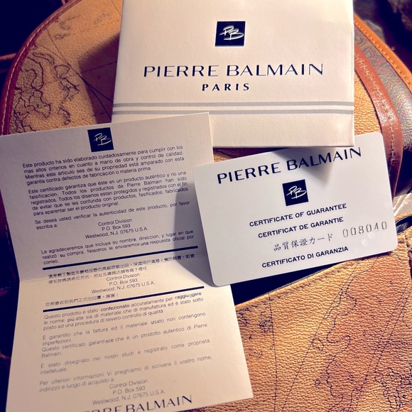 Pierre Balmain | Bags | Rare Vintage Designer Pierre Balmain Geographic ...